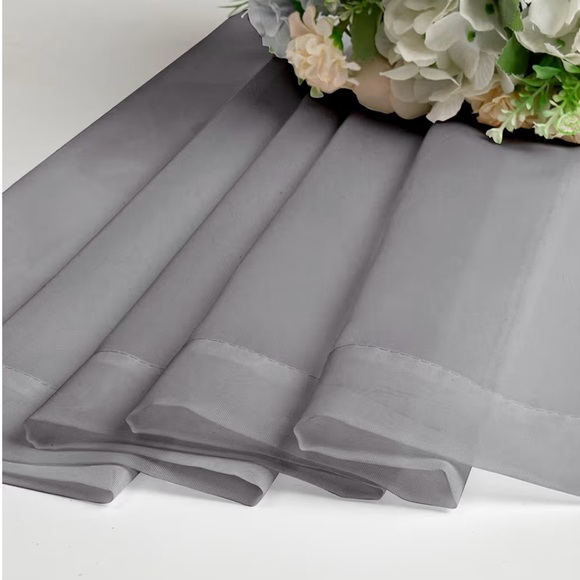 Accents | Elegant Gray Sheer Curtain Panel | Poshmark